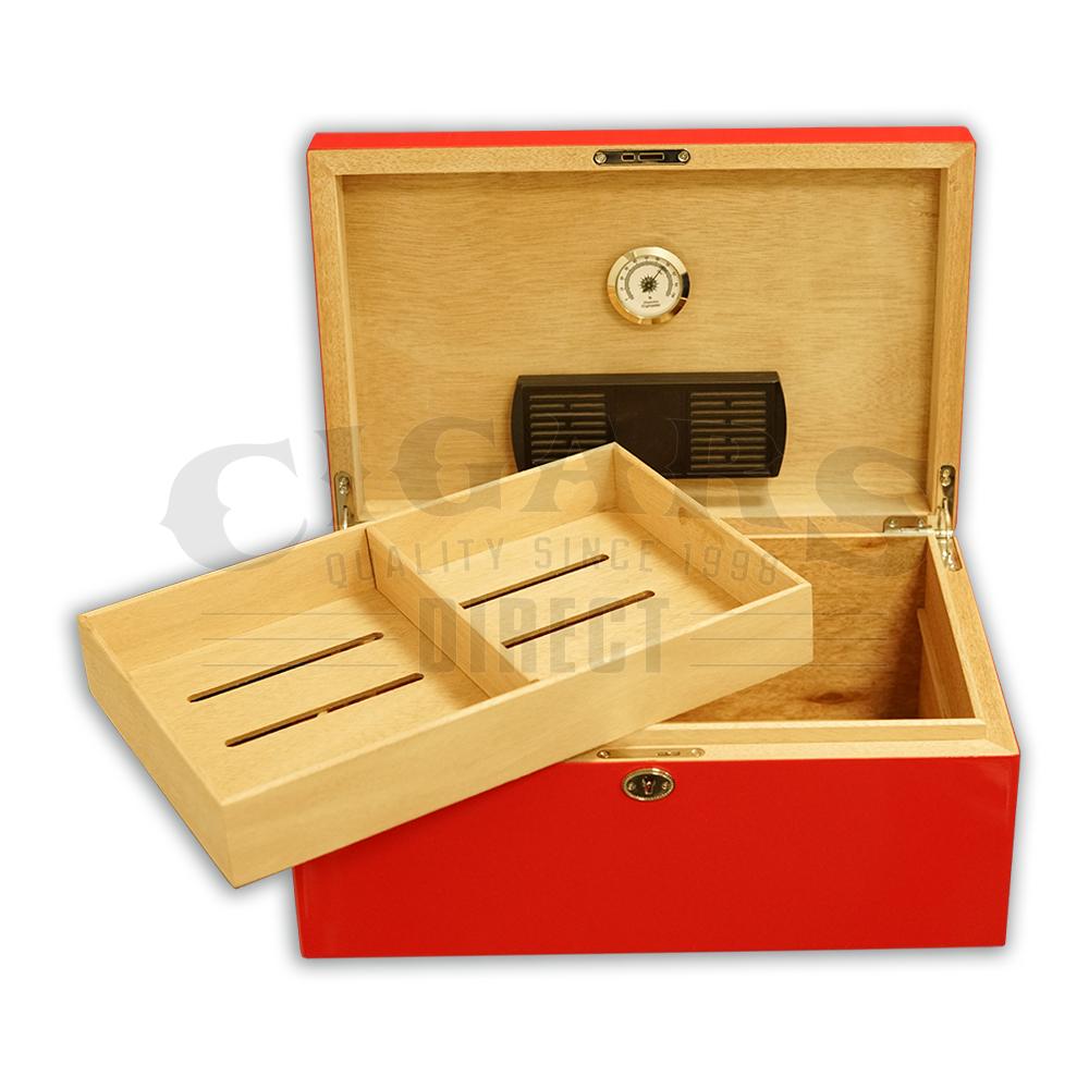 Candy Aple Red Cigar Humidor 100 Count | Desktop Humidor | CigarsDirect.com
