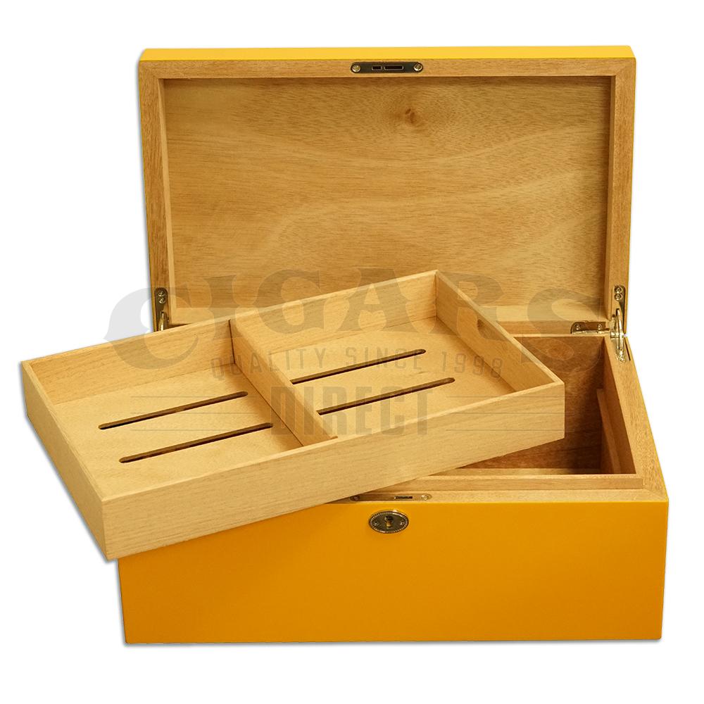 Mellow Yellow Cigar Humidor 100 Count | Desktop Humidors