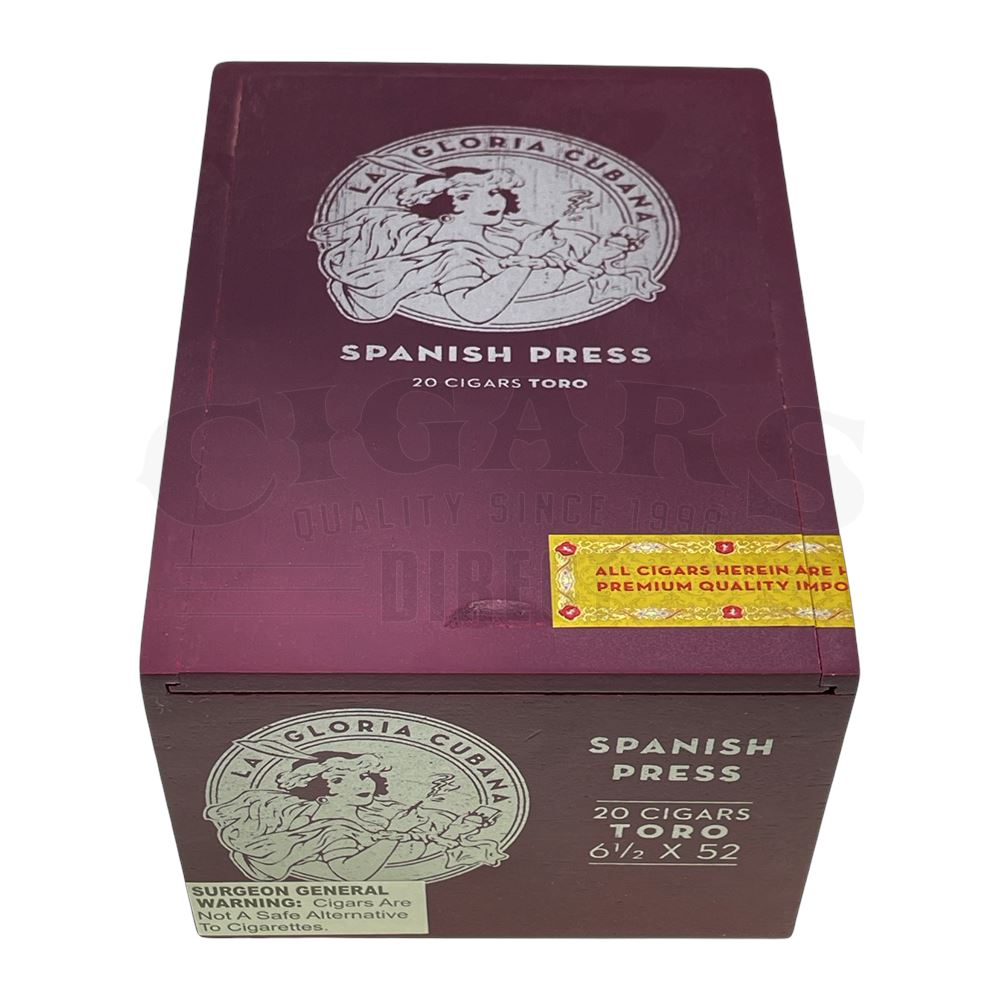 Buy La Gloria Cubana Spanish Press Toro Cigars Online & Save Big